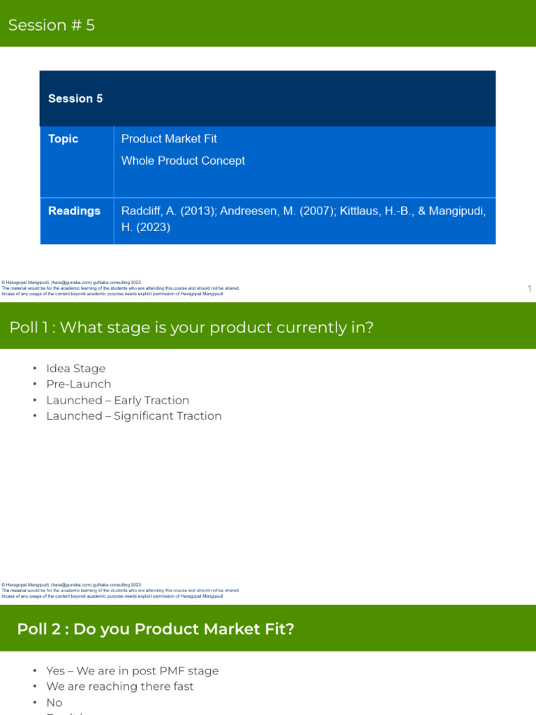 IIMS Session5 ProductMarketFit | PDF