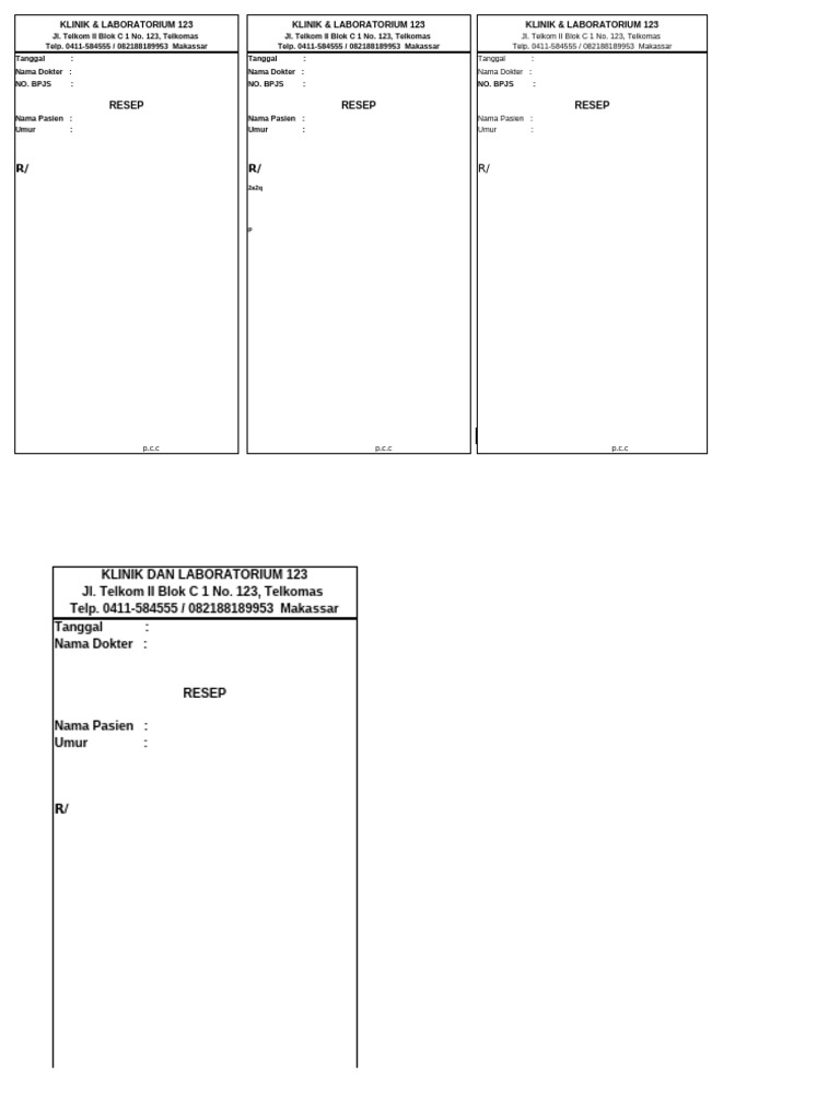 Blanko Resep | PDF