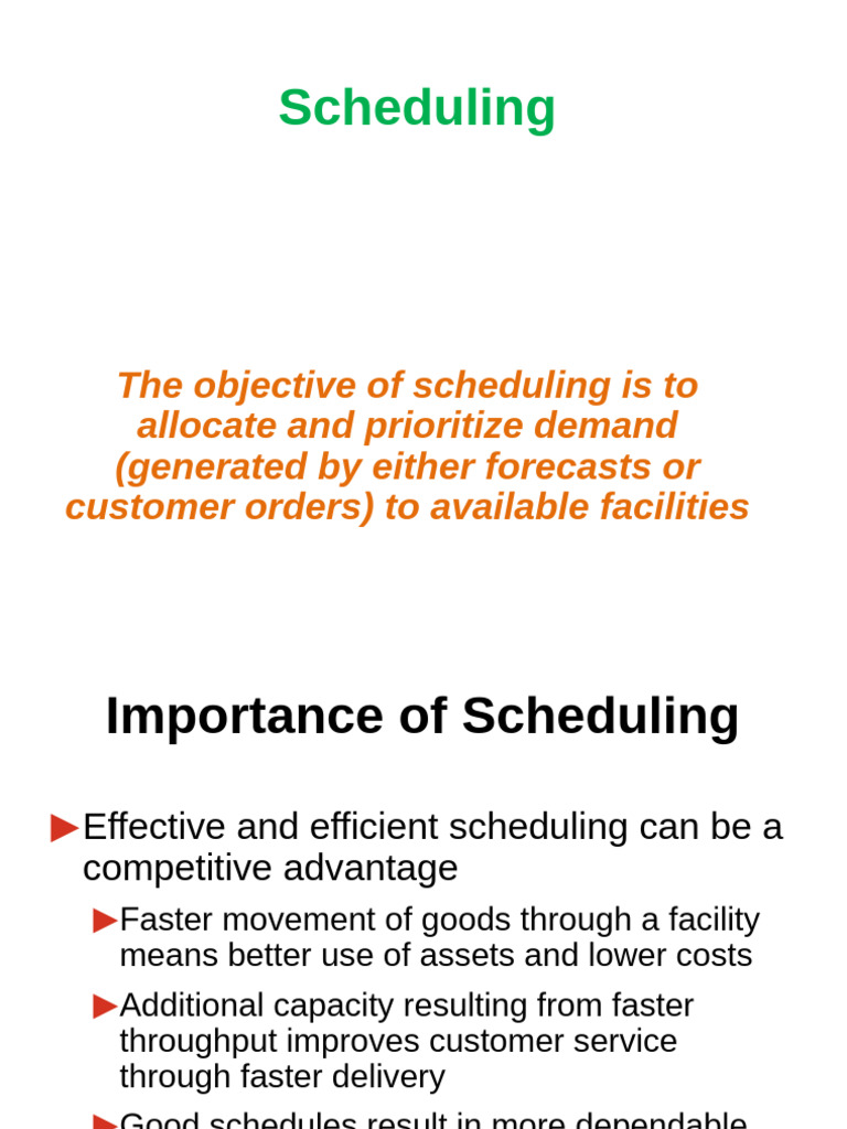 Scheduling | PDF
