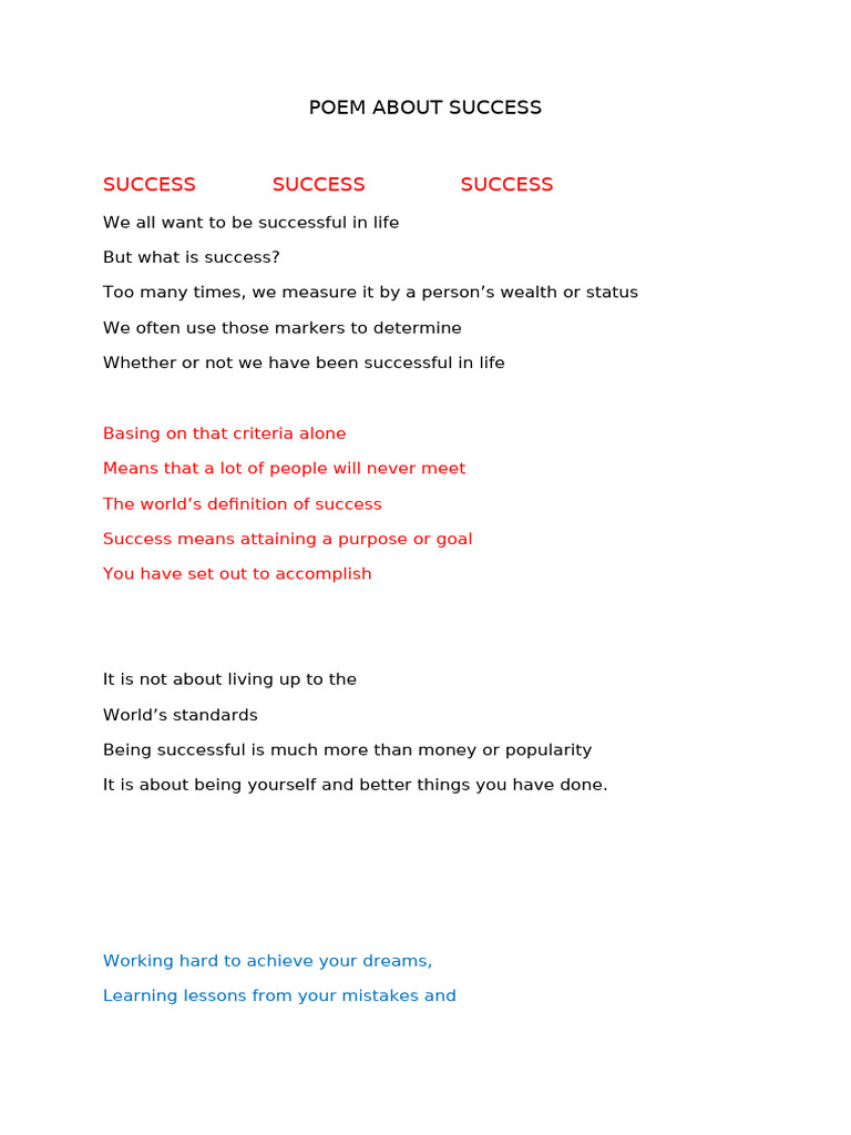 POEM ABOUT SUCCESS Edited | PDF