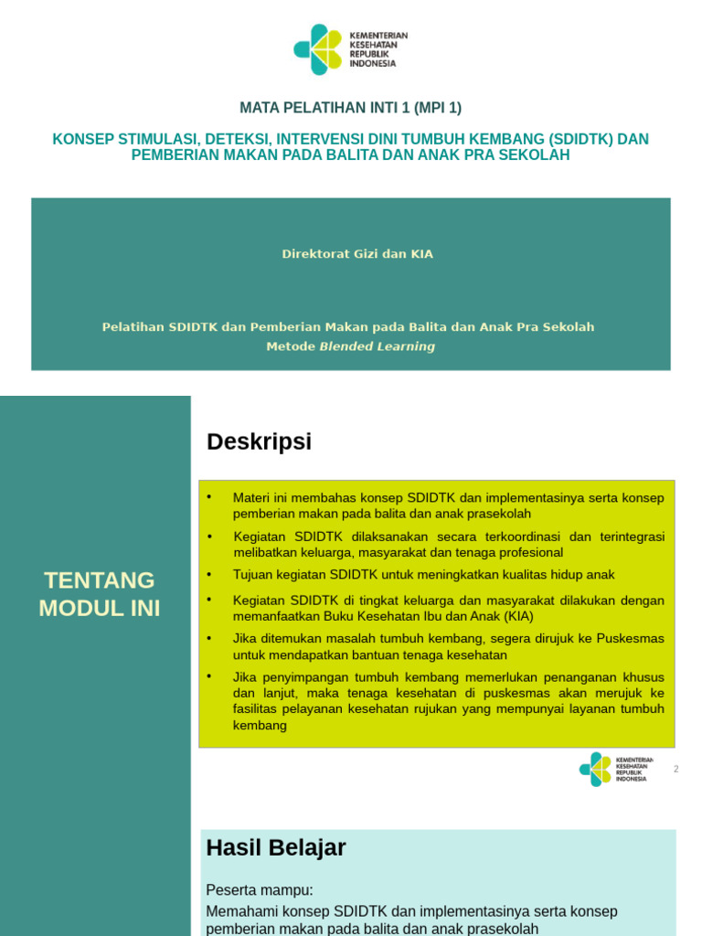 Mpi 1 Kebijakan Sdidtk-Pmba | PDF