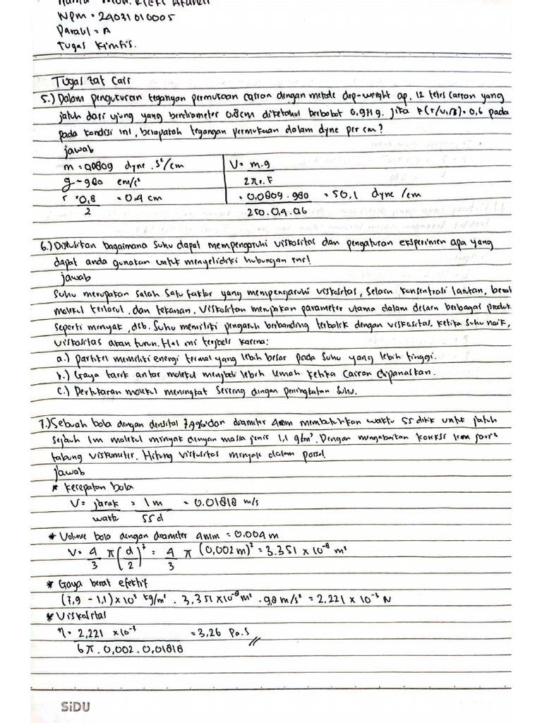 Tugas Kimfis - 24031010005 - Moh Rizki Afandi | PDF