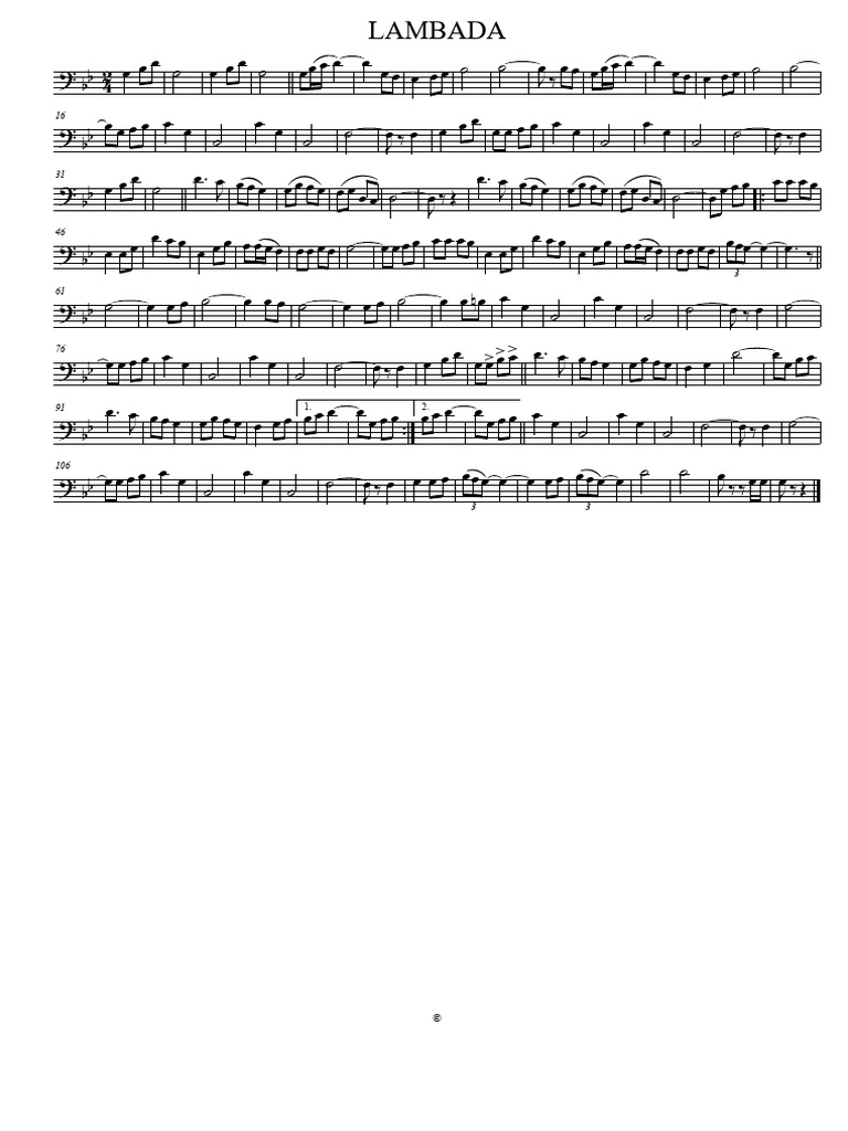 Lambada Sheet Music and Steps PDF | PDF