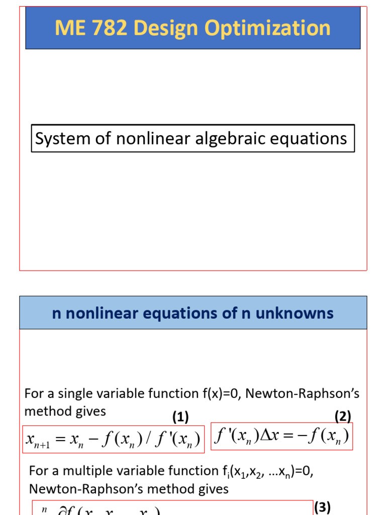 #3 Basics System of Nonlinear | PDF