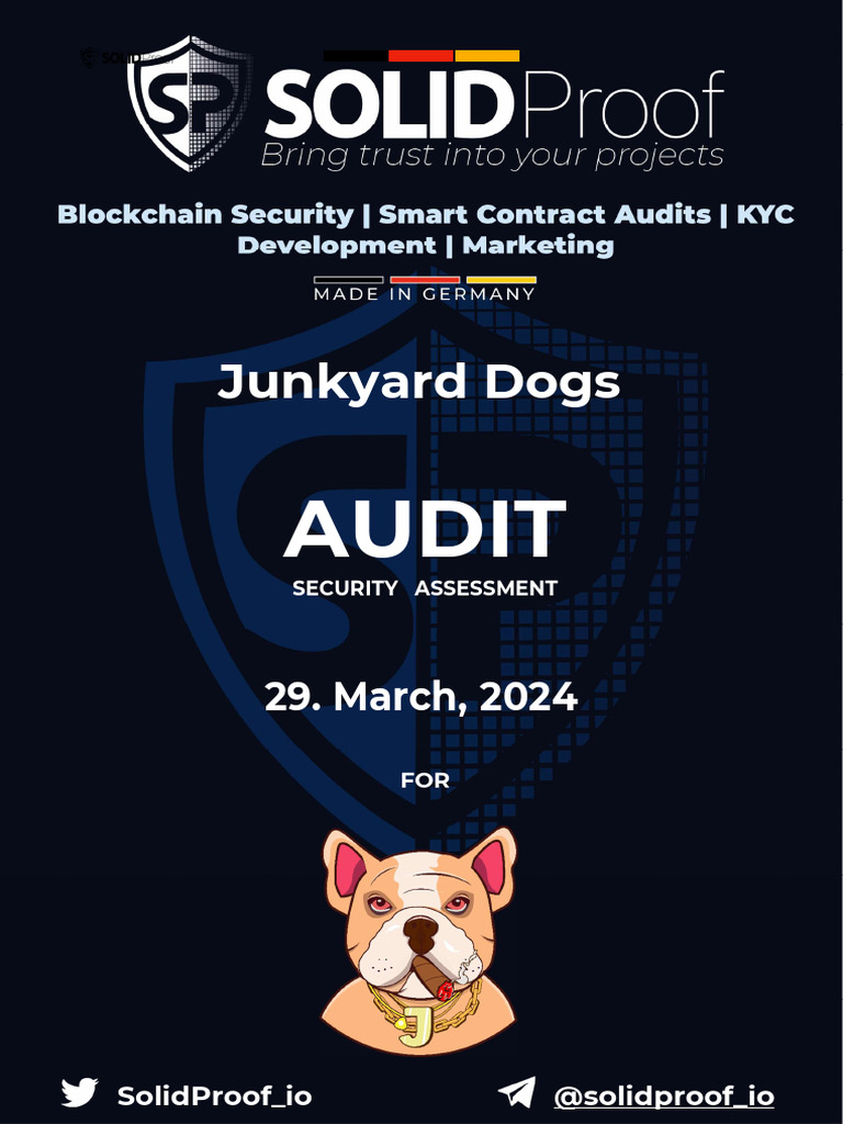 Solana Audit SolidProof Junkyard Dogs | PDF
