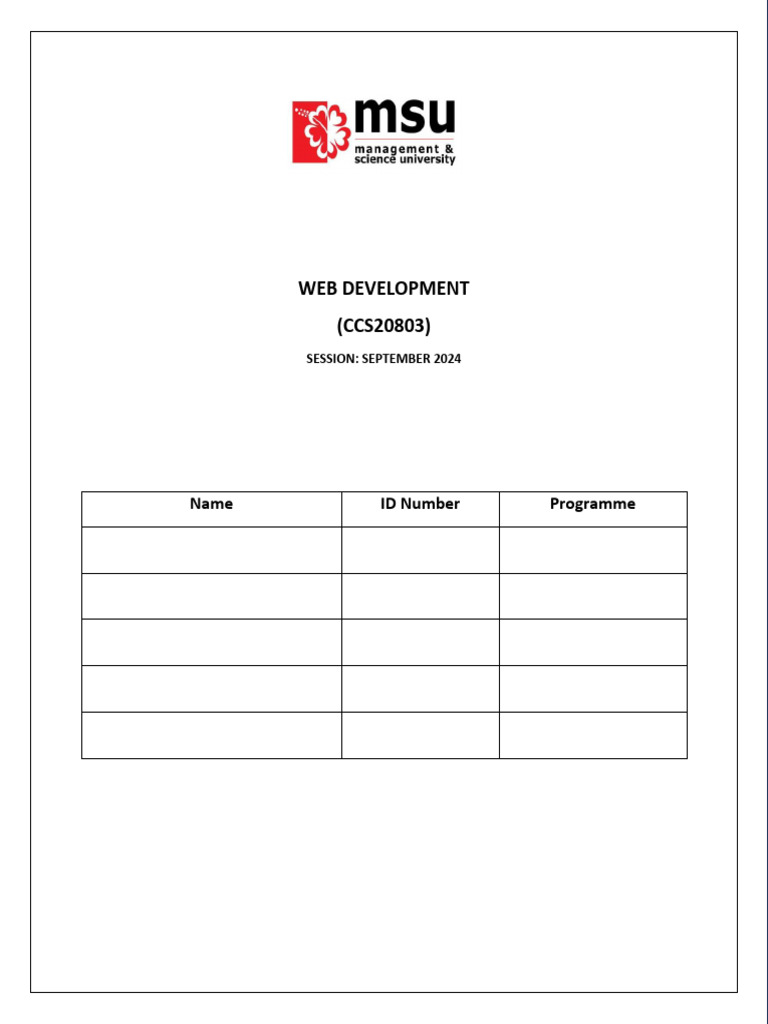 ASSIGNMENT 1 - Web Programming | PDF