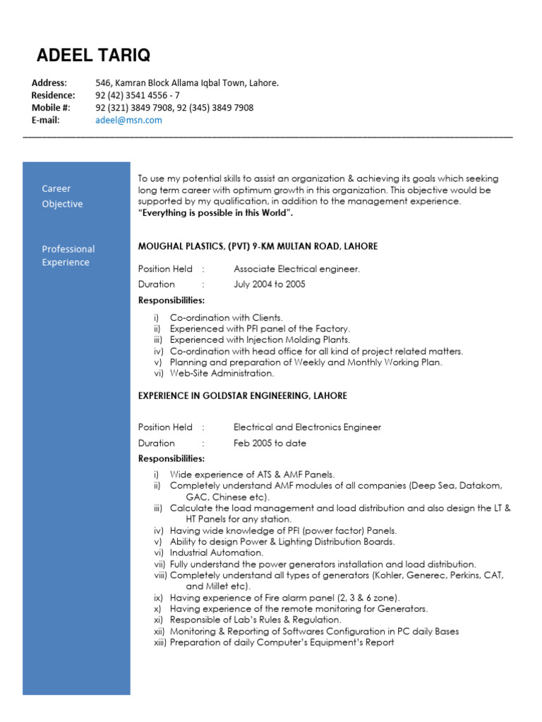 CV Adeel | PDF