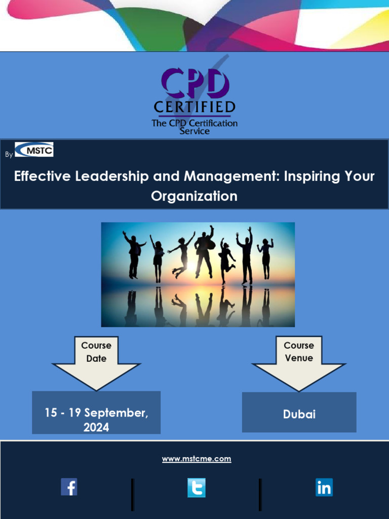 CPD Certified Course Effective Leadership and Management Inspiring Your ...