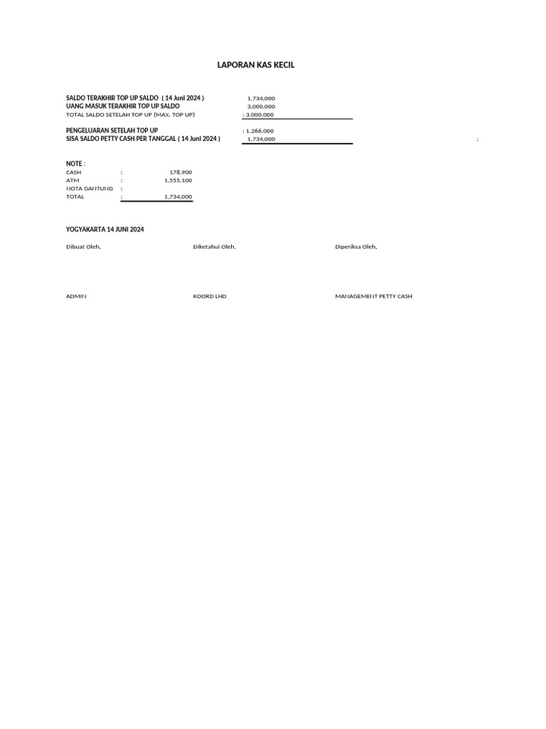 Contoh Form Pengajuan Dana | PDF