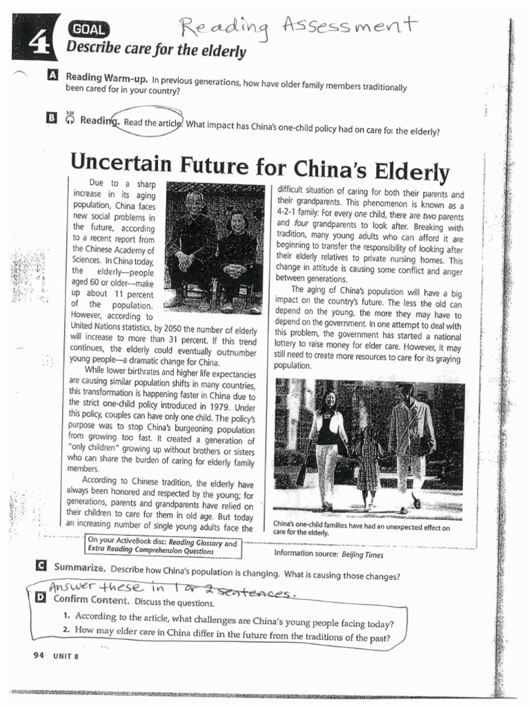 Reading Assessment Unit 8 Pdf