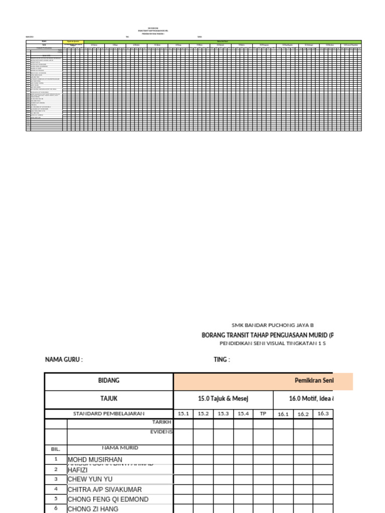 Borang transit PBD PSV T1S | PDF