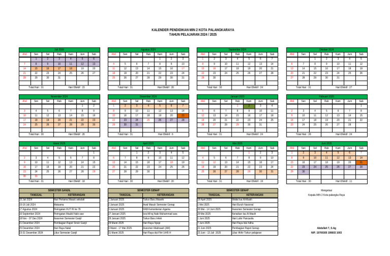 Kalender Pendidikan 2024-2025 | PDF