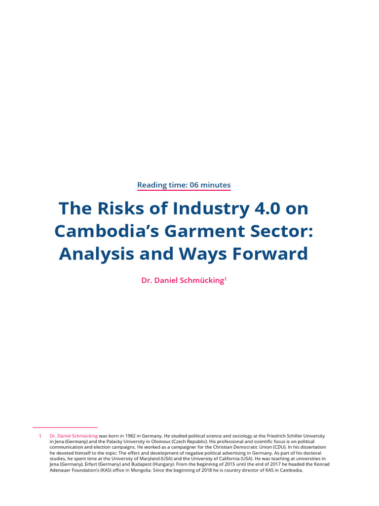 Chapter 6 Risk of Garment Sector From Ir4 | PDF