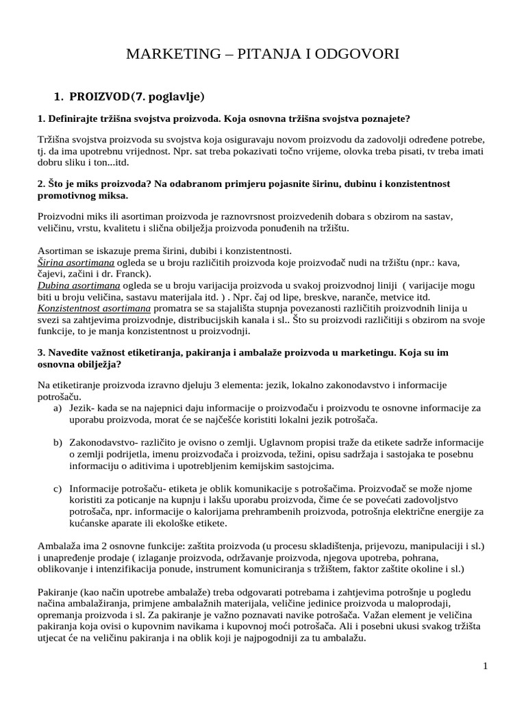 Marketing-Skripta 2 Kolokvij | PDF