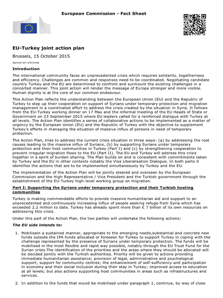 EU-Turkey Joint Action Plan | PDF