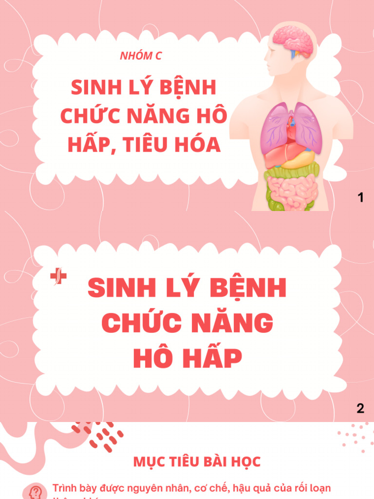 Nhóm C - Sinh Lý Bệnh Chức Năng Hô Hấp, Tiêu Hóa | PDF