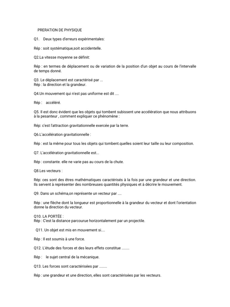 BATS PHYSIQUE Michee | PDF