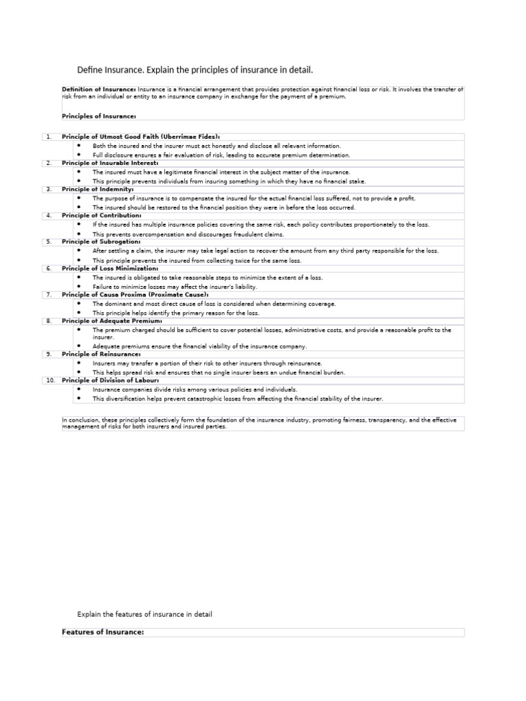 Define Insurance | PDF