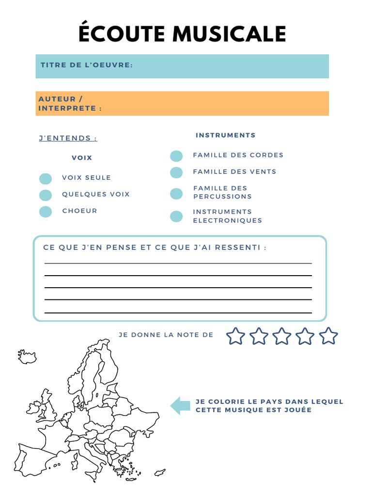 Écoute Musicale Support | PDF