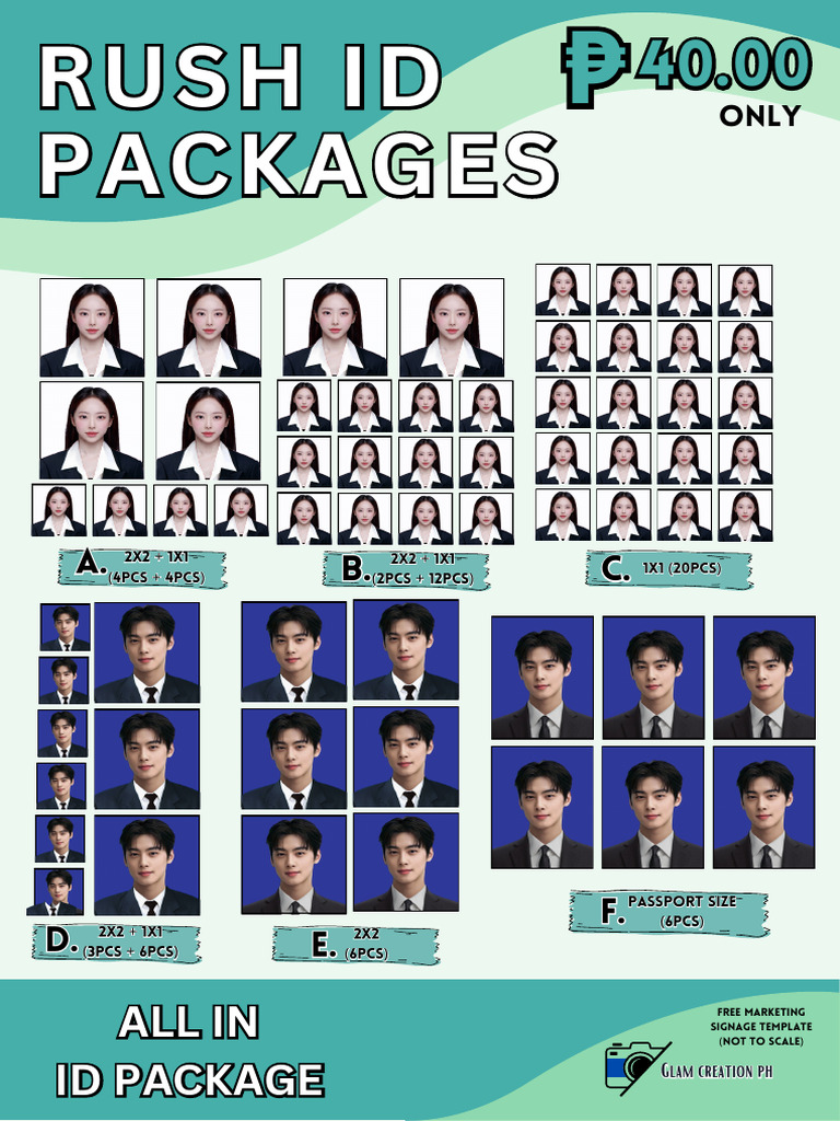 Copy of Copy of Rush Id & Photo Printing Template (A4SIZE) | PDF