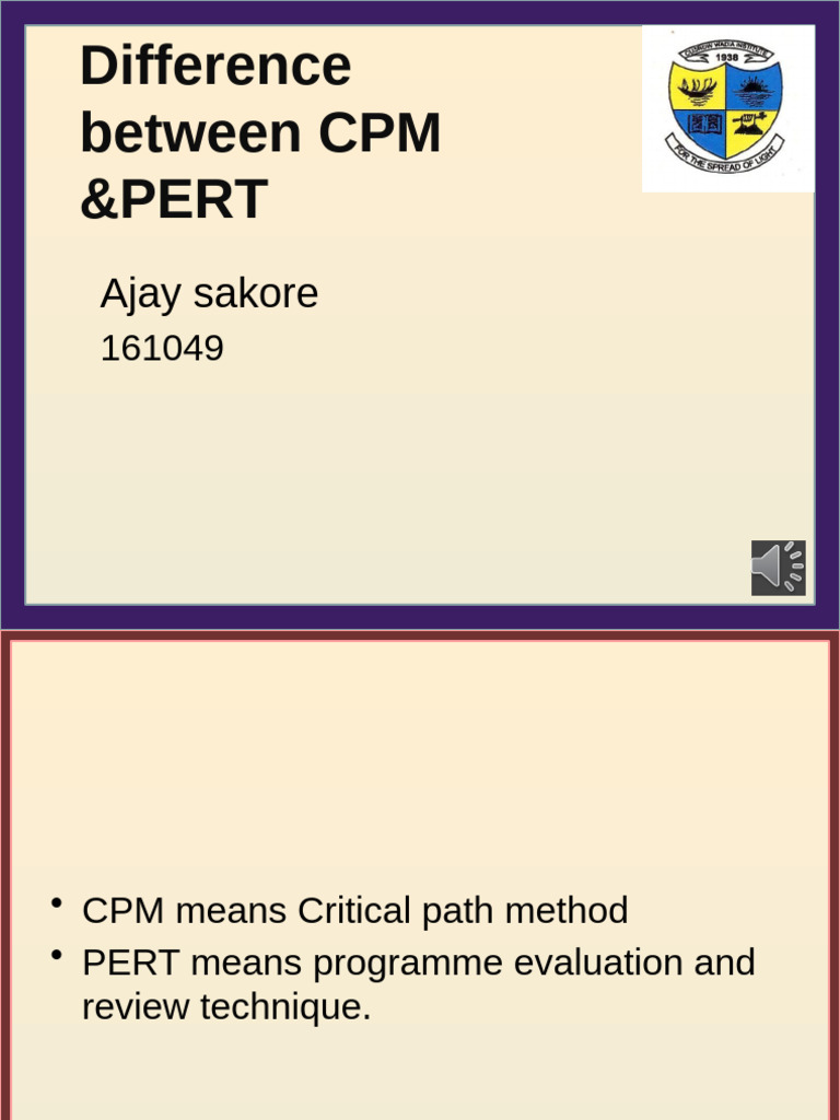 Difference Between Cpm Andpert Pdf