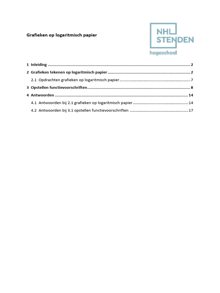 Grafieken Op Logaritmisch Papier | PDF