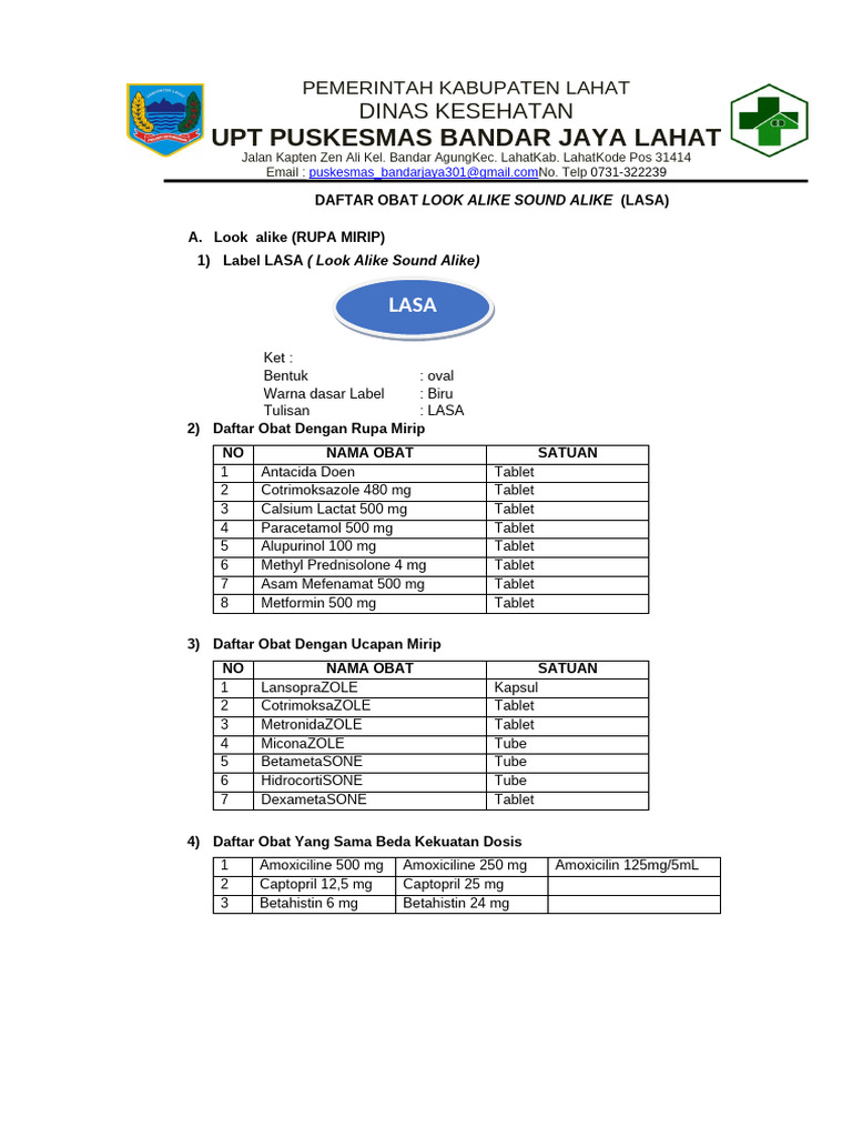 Form Lampiran LASA | PDF
