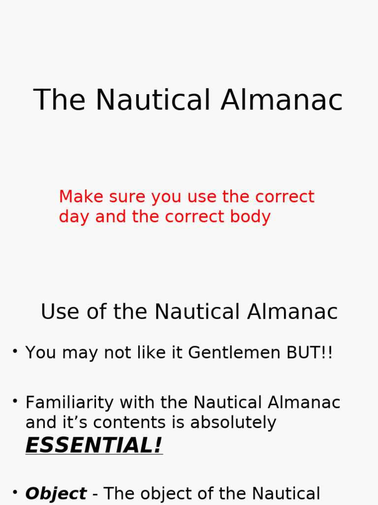 03 The Nautical - Almanac | PDF