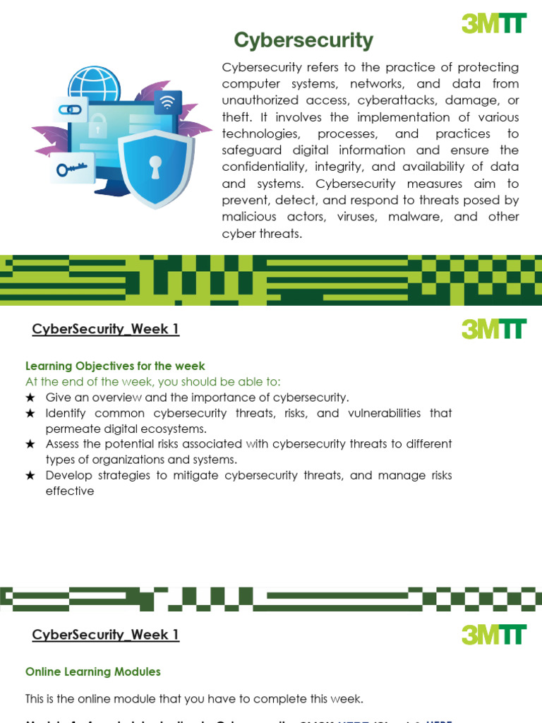Cybersecurity Week 1 | PDF