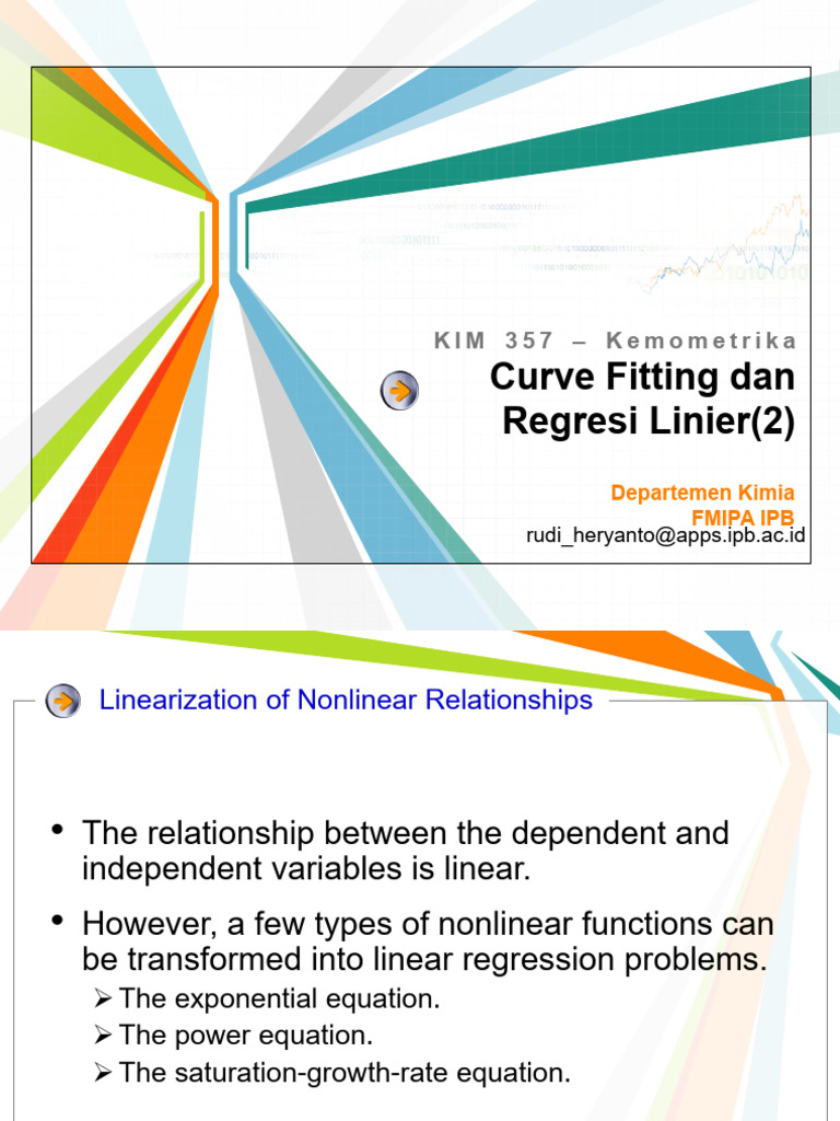 03 Kemometrik - Curve Fit Dan Regresi Linier 2 - 2020 | PDF