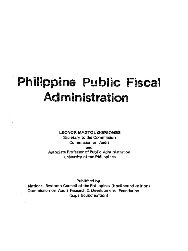 Philippine Public Fiscal Administration | PDF