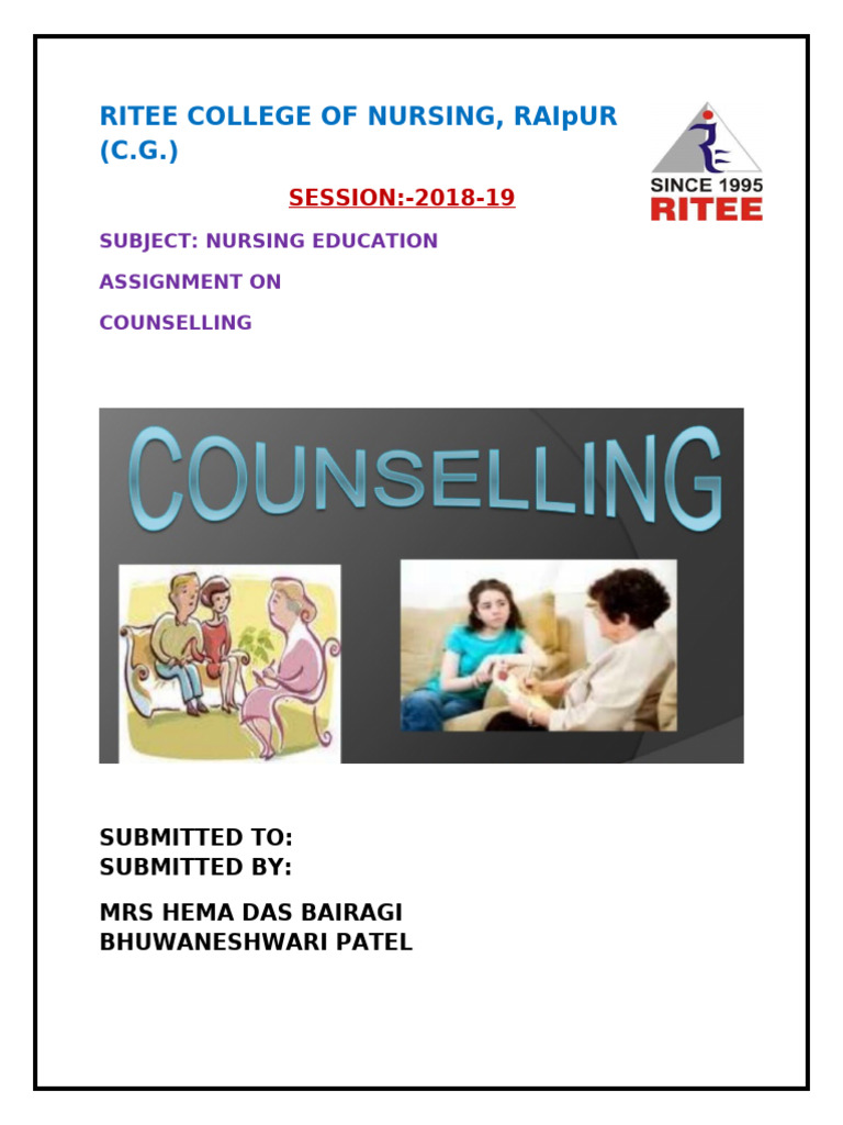 Counselling Front Page | PDF