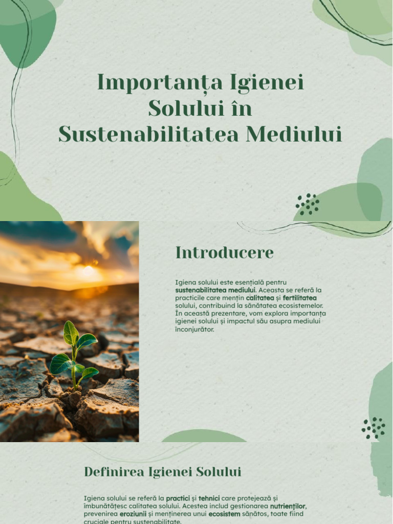 Slidesgo Importanta Igienei Solului in Sustenabilitatea Mediului ...