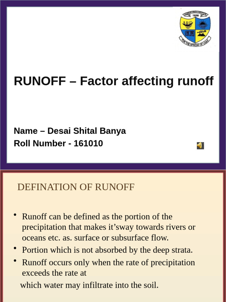 RUNOFF | PDF | Surface Runoff | Drainage Basin