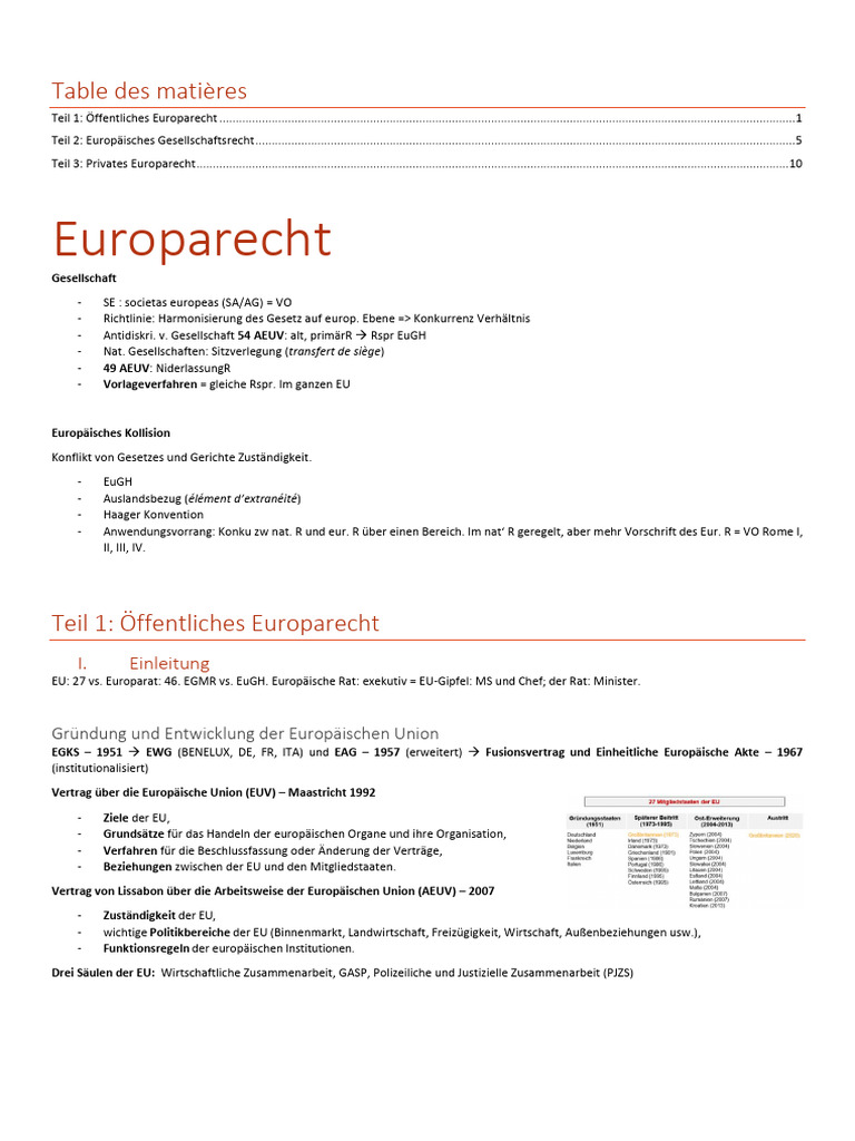 Europarecht Skript | PDF