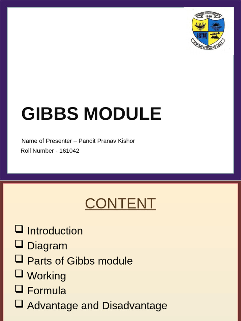 Gibbs Module | PDF