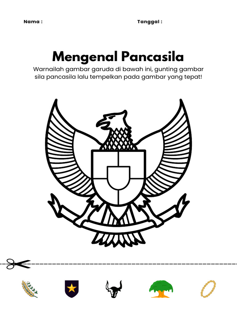 Mewarnai Lambang Pancasil | PDF