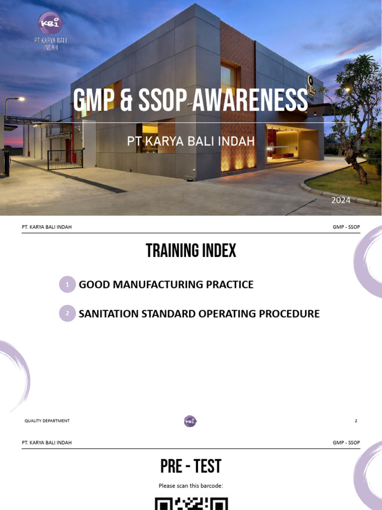 GMP & SSOP Awareness | PDF