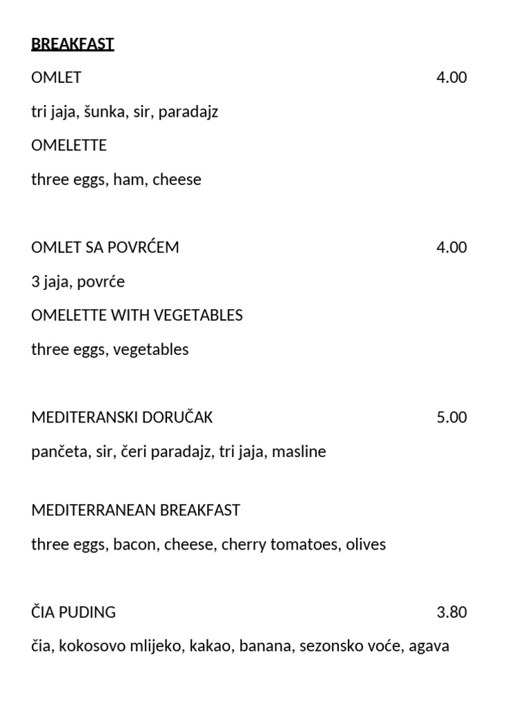 BREAKFAST | PDF