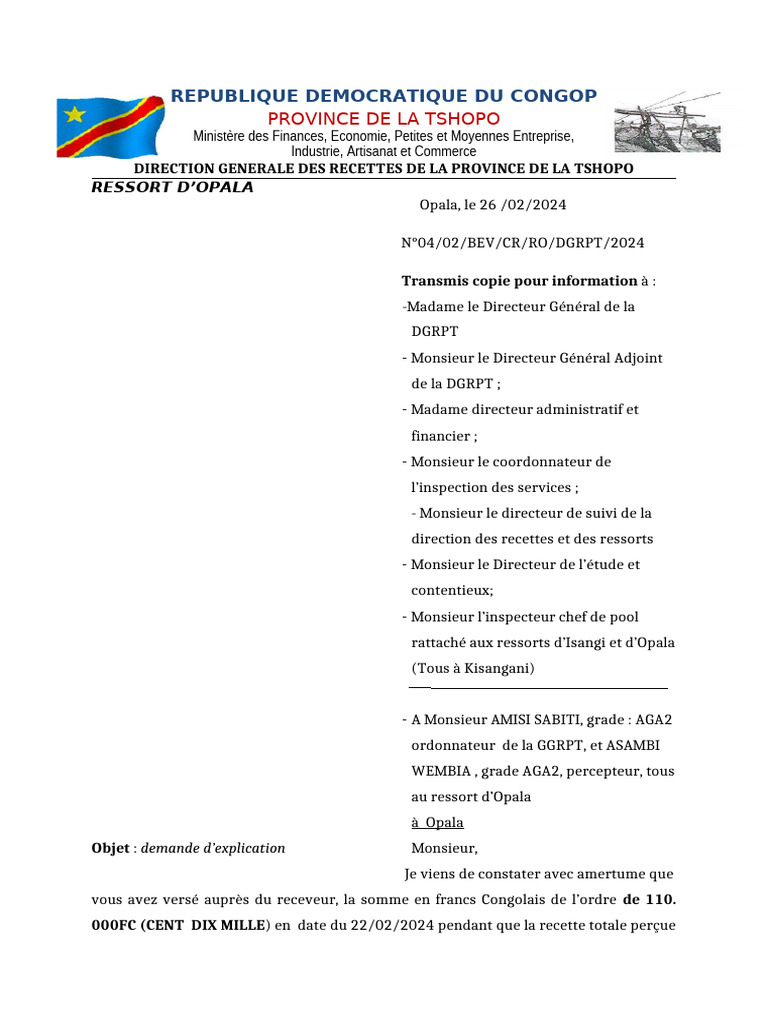 Demande D'explication | PDF