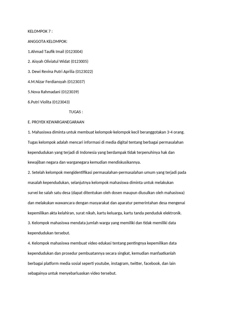 Kelompok 7 | PDF