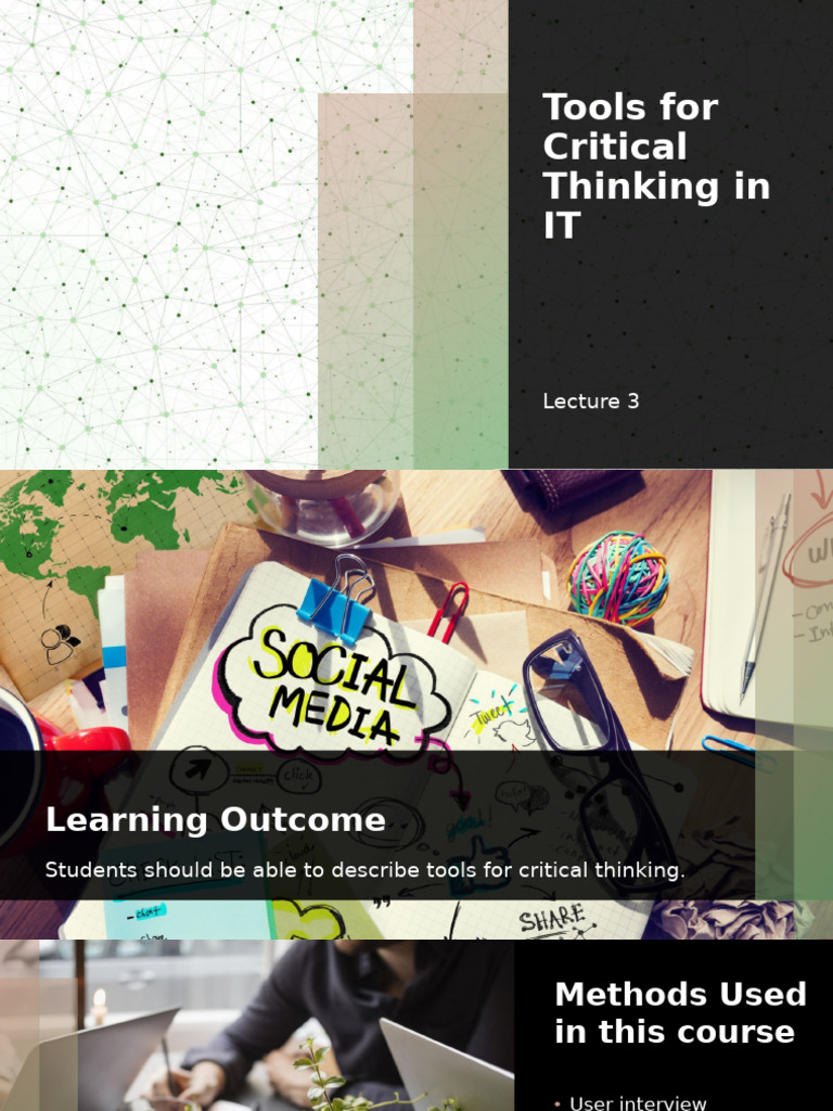 Lecture 3 - Tools For Critical Thinking in IT | PDF