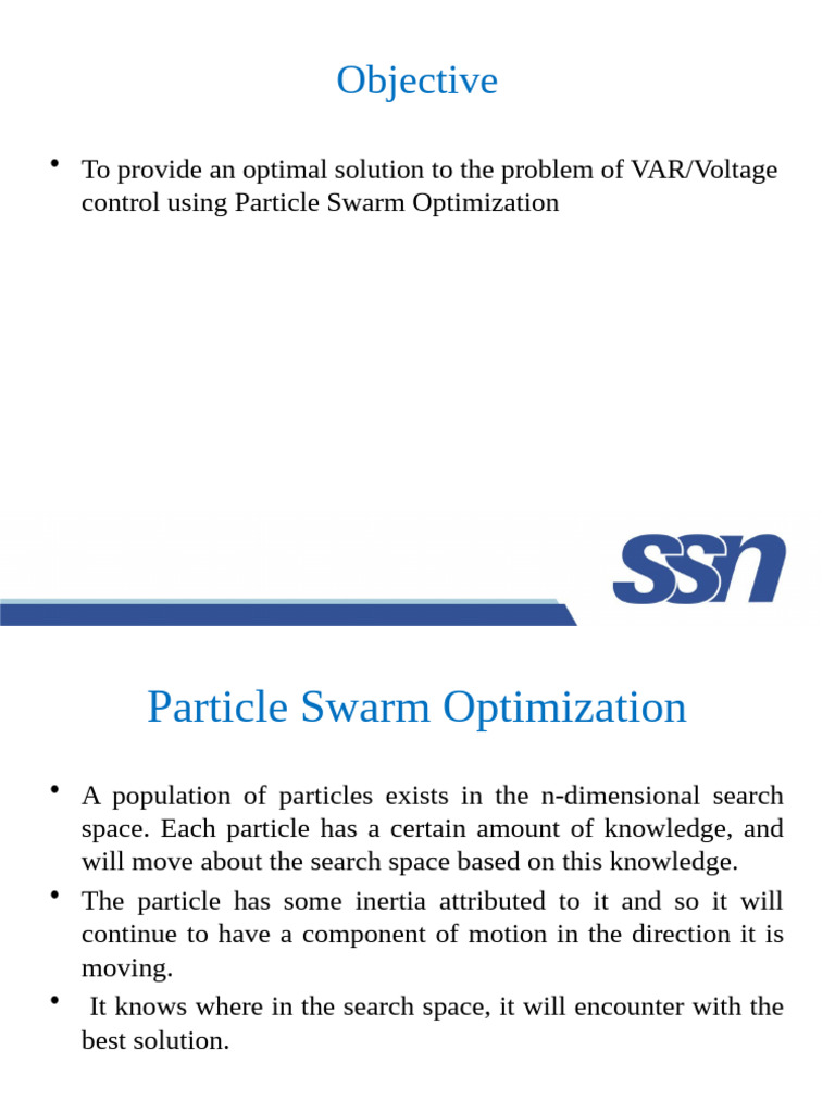 PSO Based VAR Optimization | PDF
