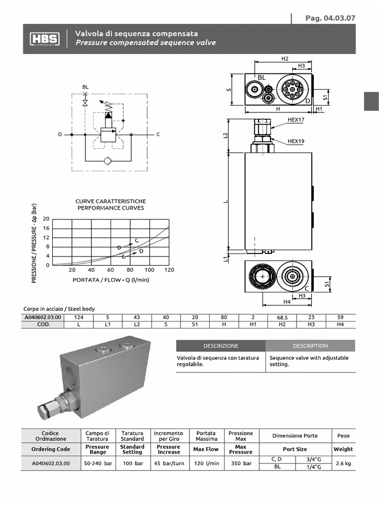HBS Special Design Kick Down Sequence Valve | PDF