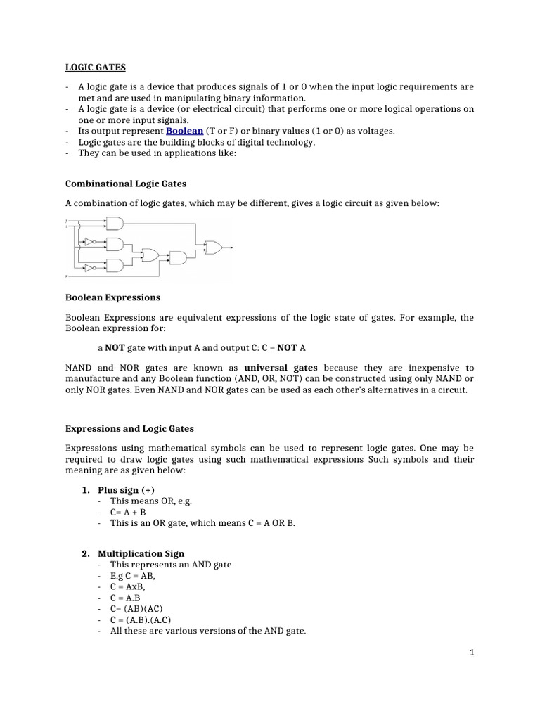 LOGIC GATES | PDF