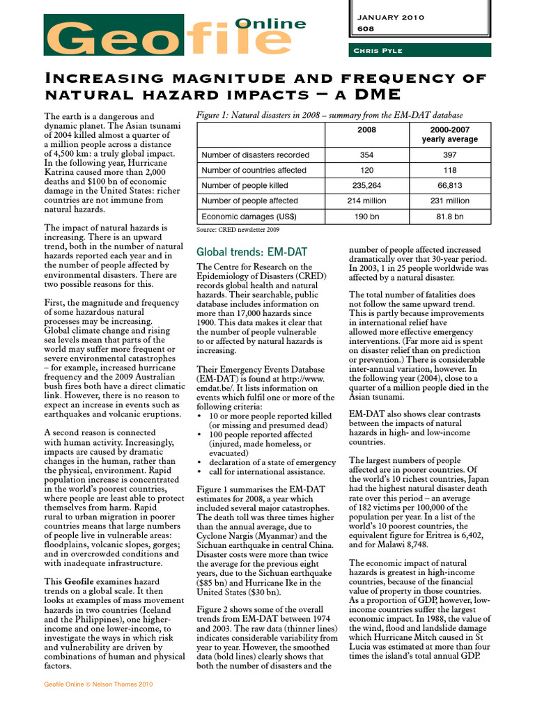 608 Natural Hazard Impacts Jan20101 | PDF