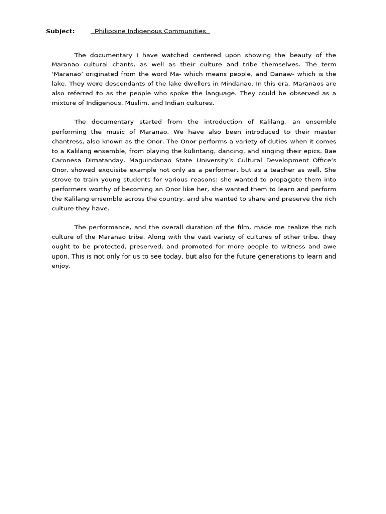 Maranao Cultural Chants | PDF