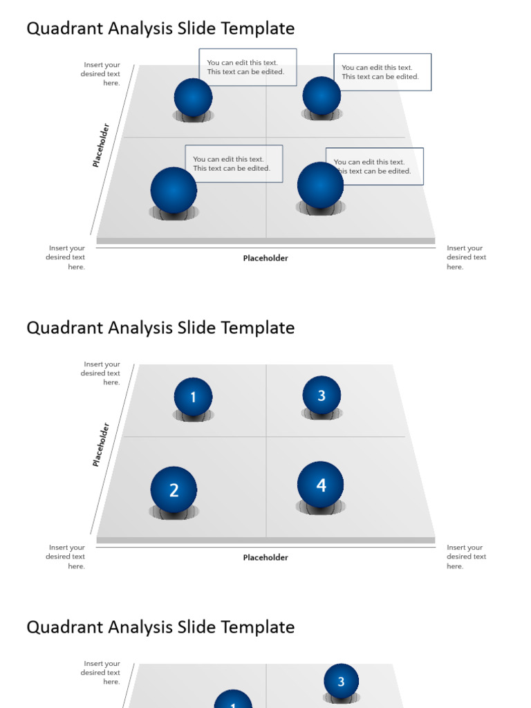 Free 3D Quadrants Analysis Slide Template | PDF