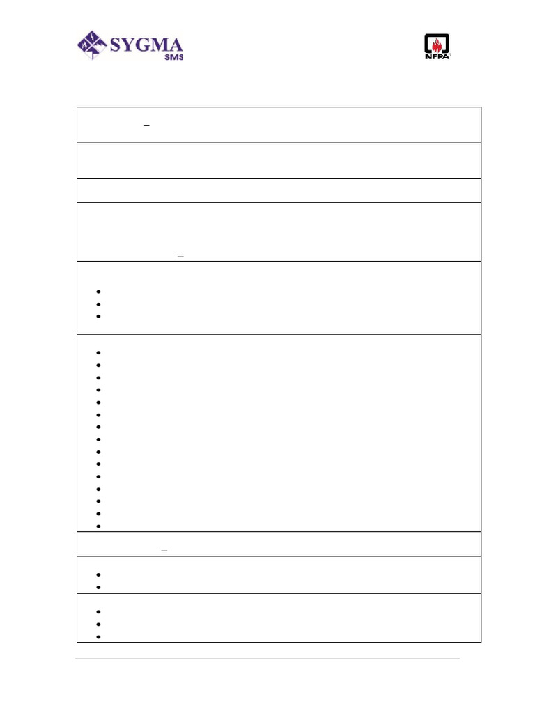 PROGRAMA DE MATÉRIAS MODELO - NFPA25 | PDF