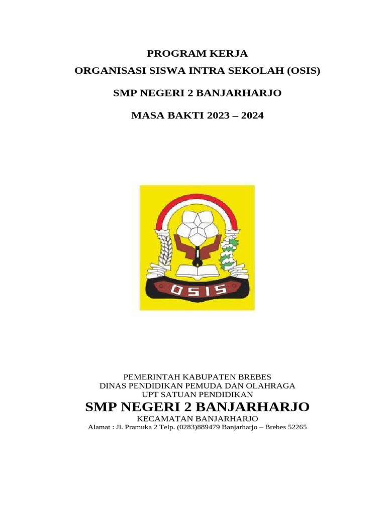 Program Kerja Osis 2023-2024 | PDF